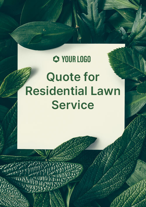 Free Gardening Quote Templates Revv