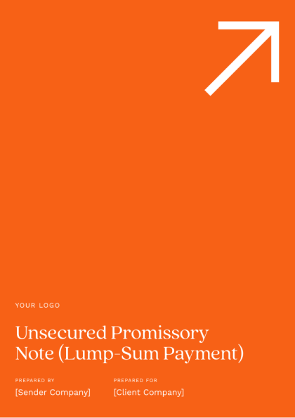 Unsecured Promissory Note (Interest-Only with Balloon Final Payment ...